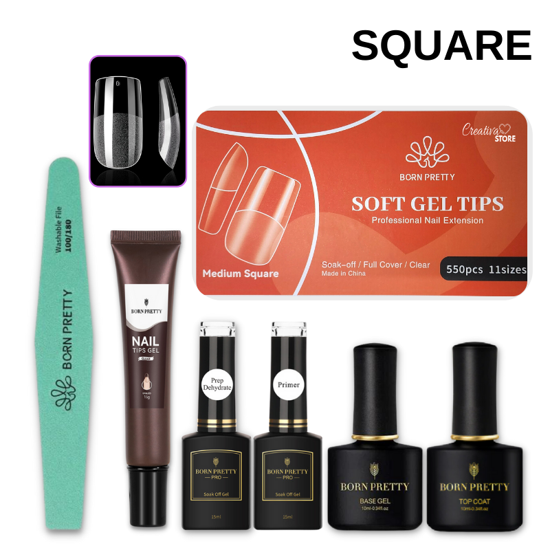 Kit Soft Gel Born Pretty Square - CREATIVA STORE